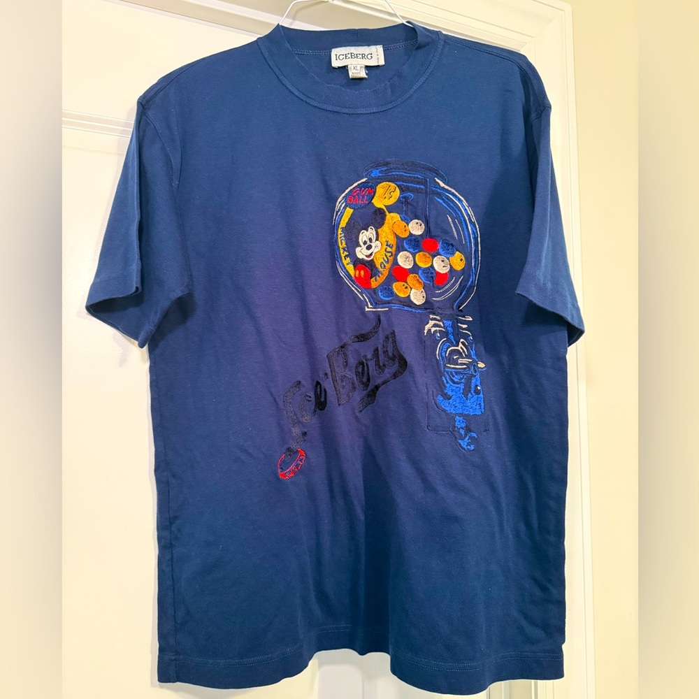 Rare Iceberg Mickey Mouse Blue T-Shirt - Gem